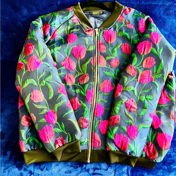 Jackets & Coats | New Womens Satin Floral Bomber Jacket | Poshmark